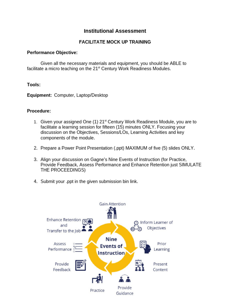 Institutional_Assessment | PDF | Learning | Cognitive Science
