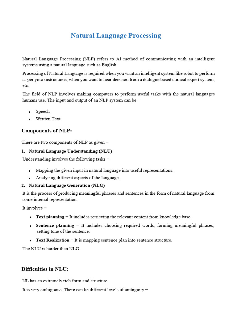 AI Unit 5 | PDF | Parsing | Semantics