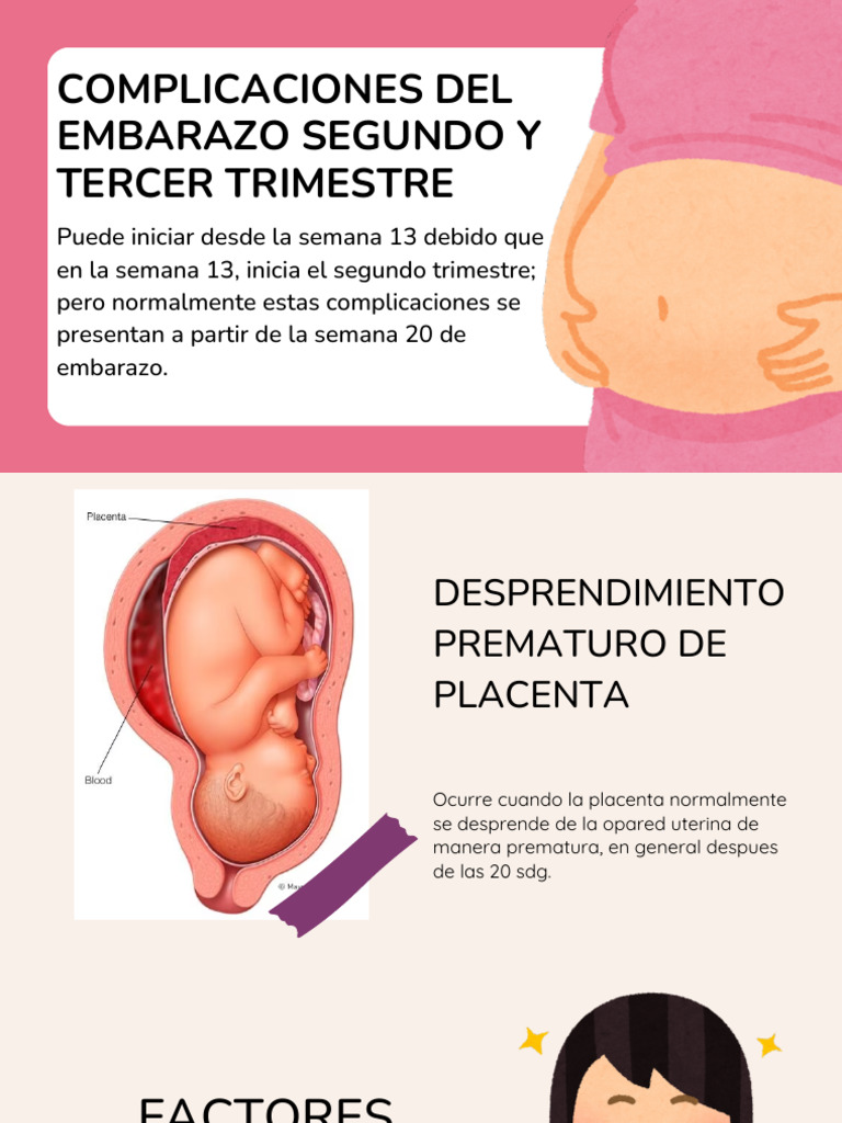 COMPLICACIONES DEL EMBARAZO SEGUNDO Y TERCER TRIMESTRE | PDF | El embarazo | Placenta