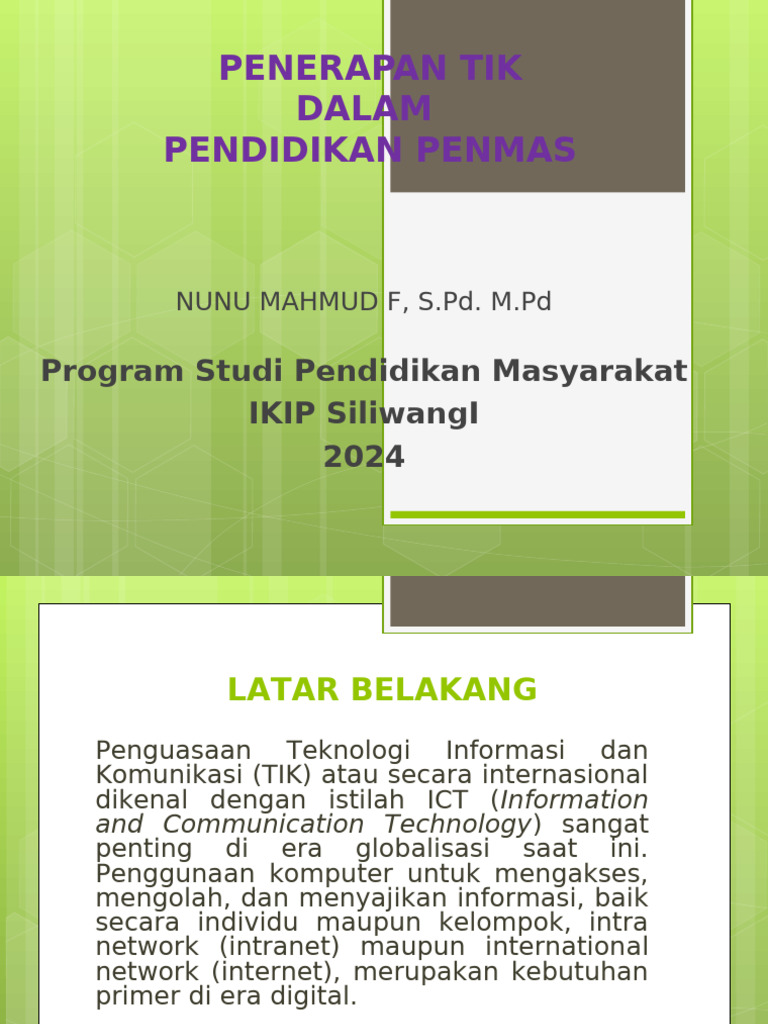 Aplikasi TIK DLM Penmas | PDF