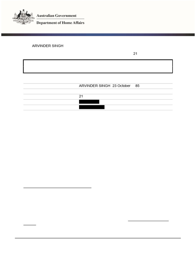 IMMI Acknowledgement of Application Received | PDF