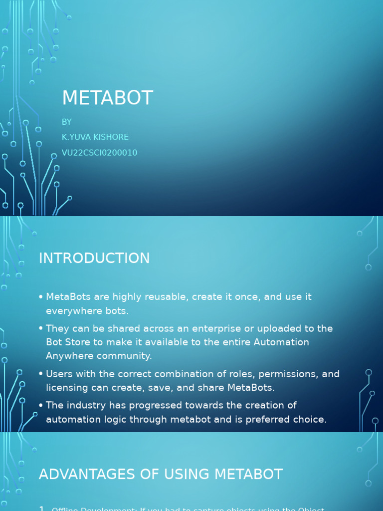 Metabot Vu22csci0200010 | PDF | Computer Engineering | System Software