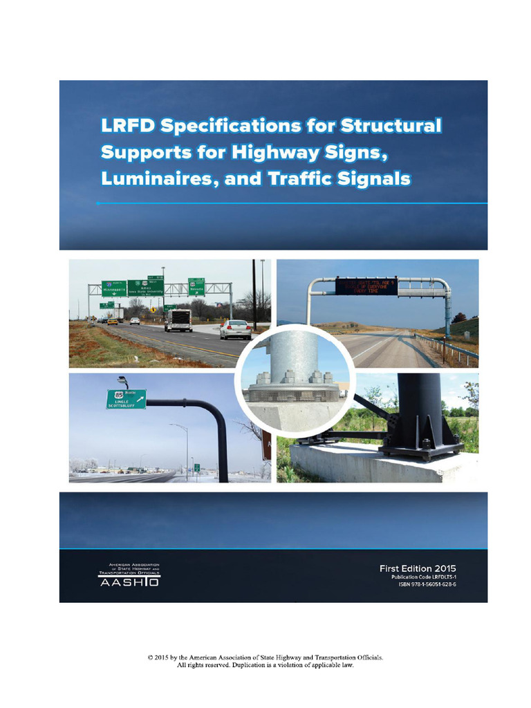 AASHTO 2015 Sign Structure Design | PDF