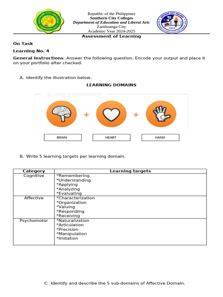 Learning Task 4 | PDF | Learning | Affect (Psychology)
