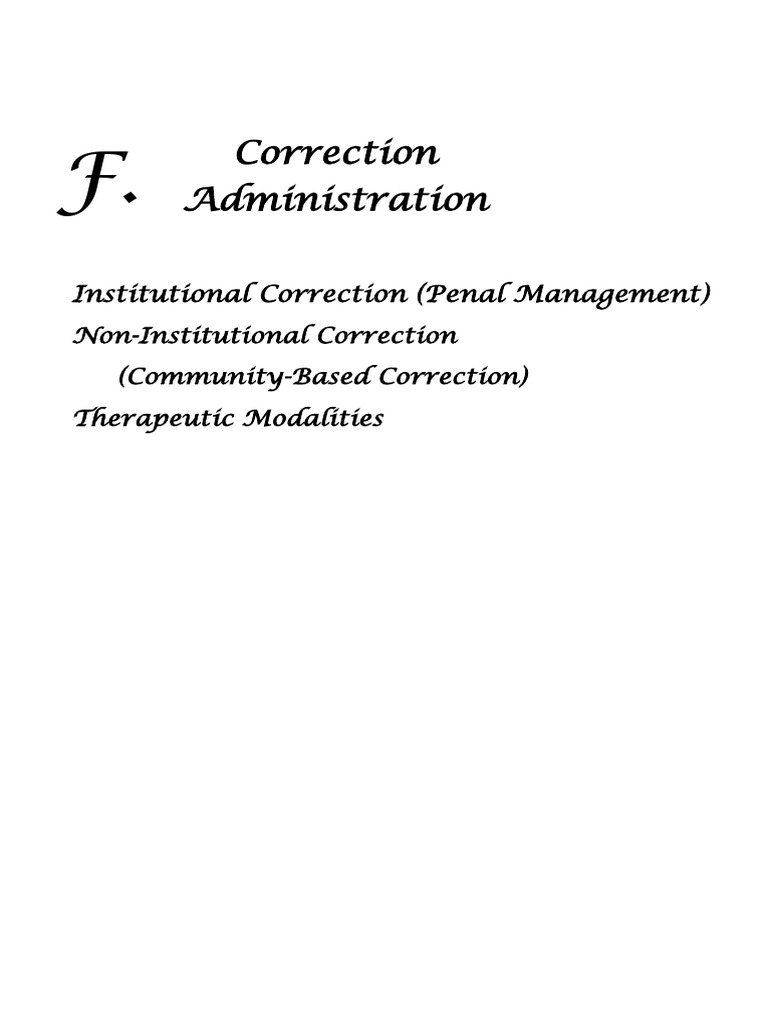 Part F | PDF | Prison | Rehabilitation (Penology)
