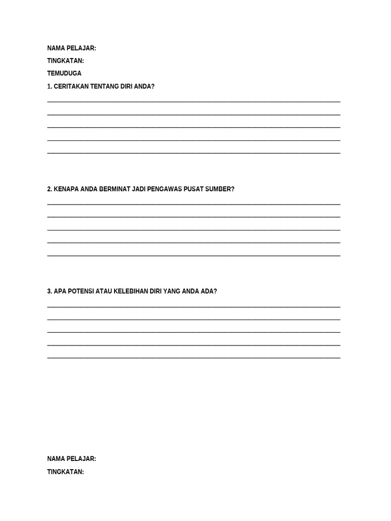 Soalan Dan Ujian Temuduga PPSS 2024 | PDF