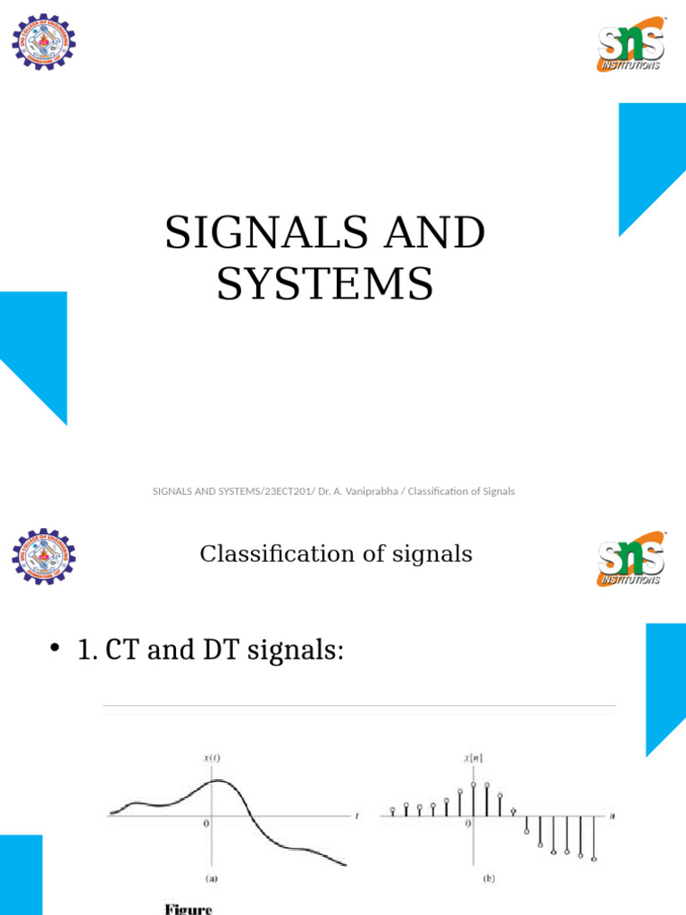 Classification of Signals in Systems | PDF | Applied Mathematics ...