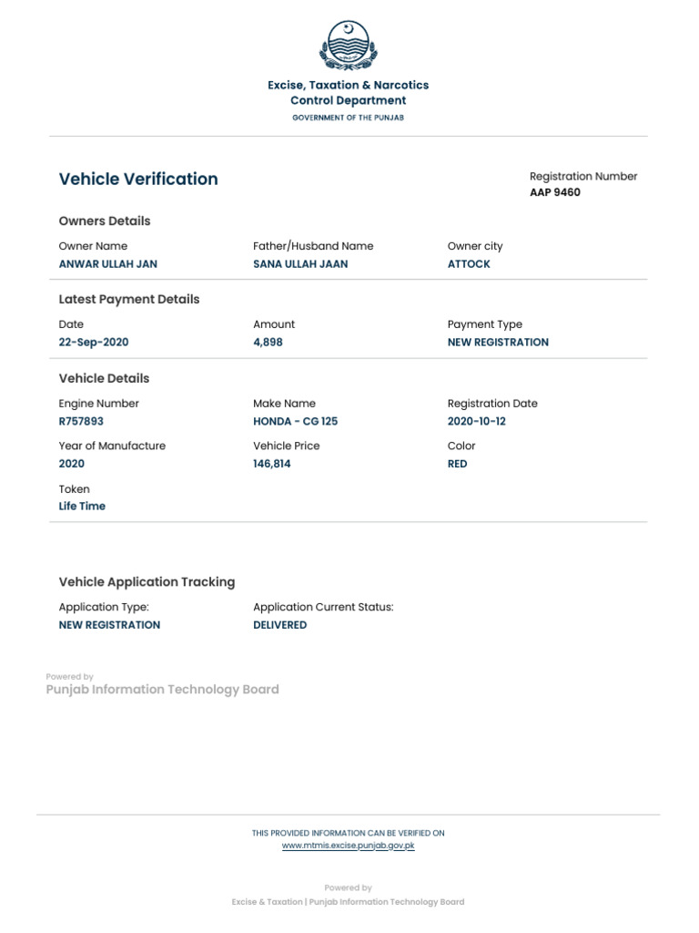 Bike Registration | PDF