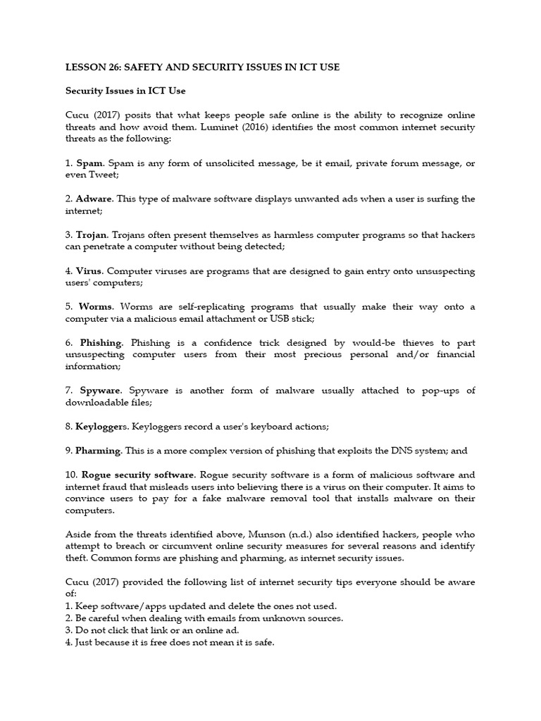ICT Safety and Health Risks Explained | PDF | Project Based Learning ...