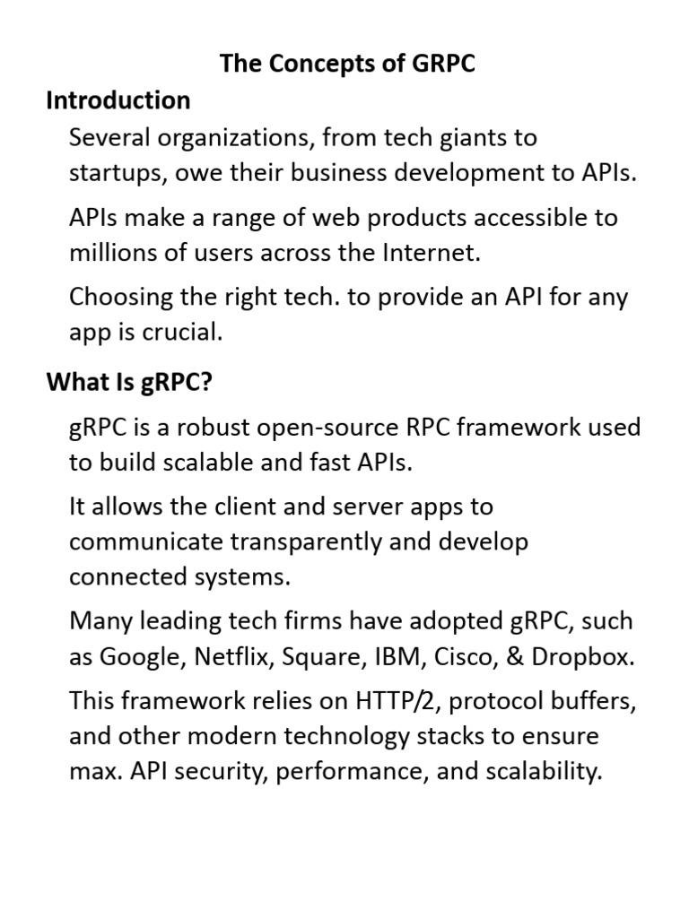 gRPC | PDF | Network Architecture | Computer Engineering