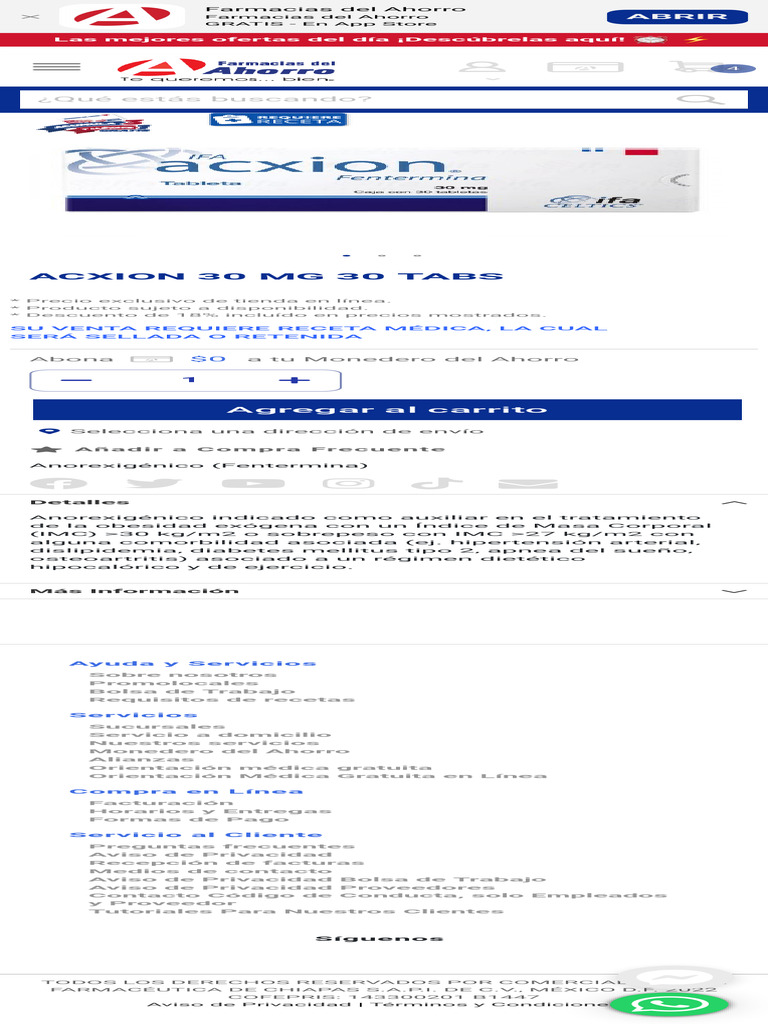 Oferta de Acxion 30mg con 18% Descuento | PDF