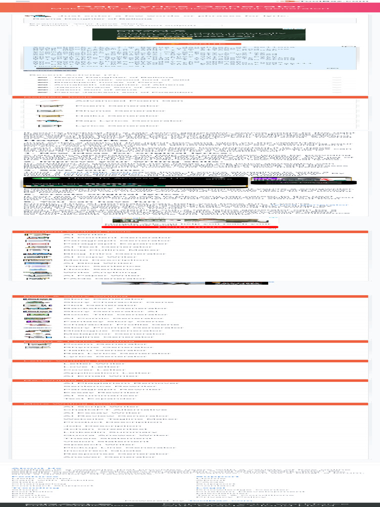 (FREE) Rap Lyrics Generator AI - (No Login, Unlimited) | PDF | Rapping
