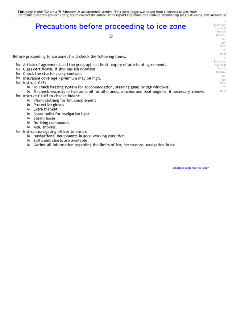 Before Proceeding To Ice Zone | PDF