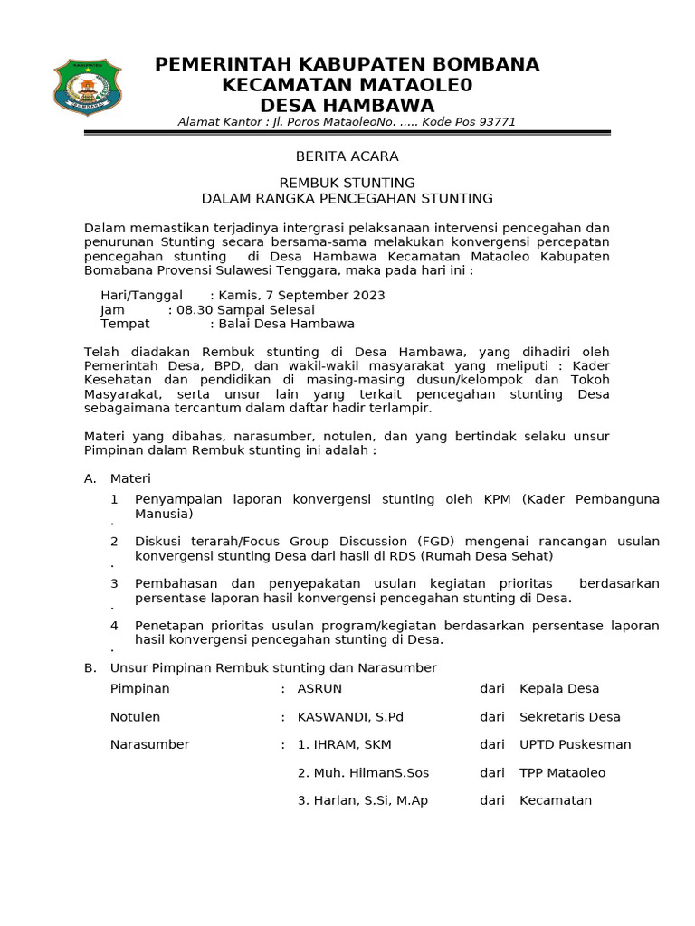 Berita Acara | PDF