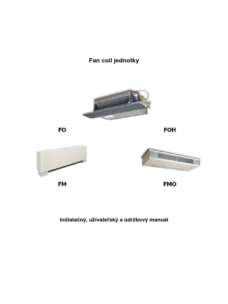 BINI Fan-coil jednotky FO, FOH, FM, FMO | PDF