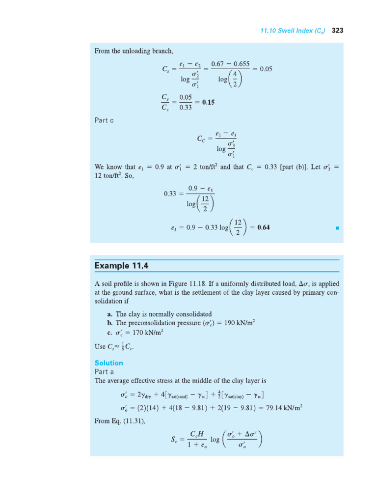 Lecture 12b_Compressibility of soil_Solutions to problem | PDF