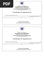 Template - Certificate of Appearance | PDF