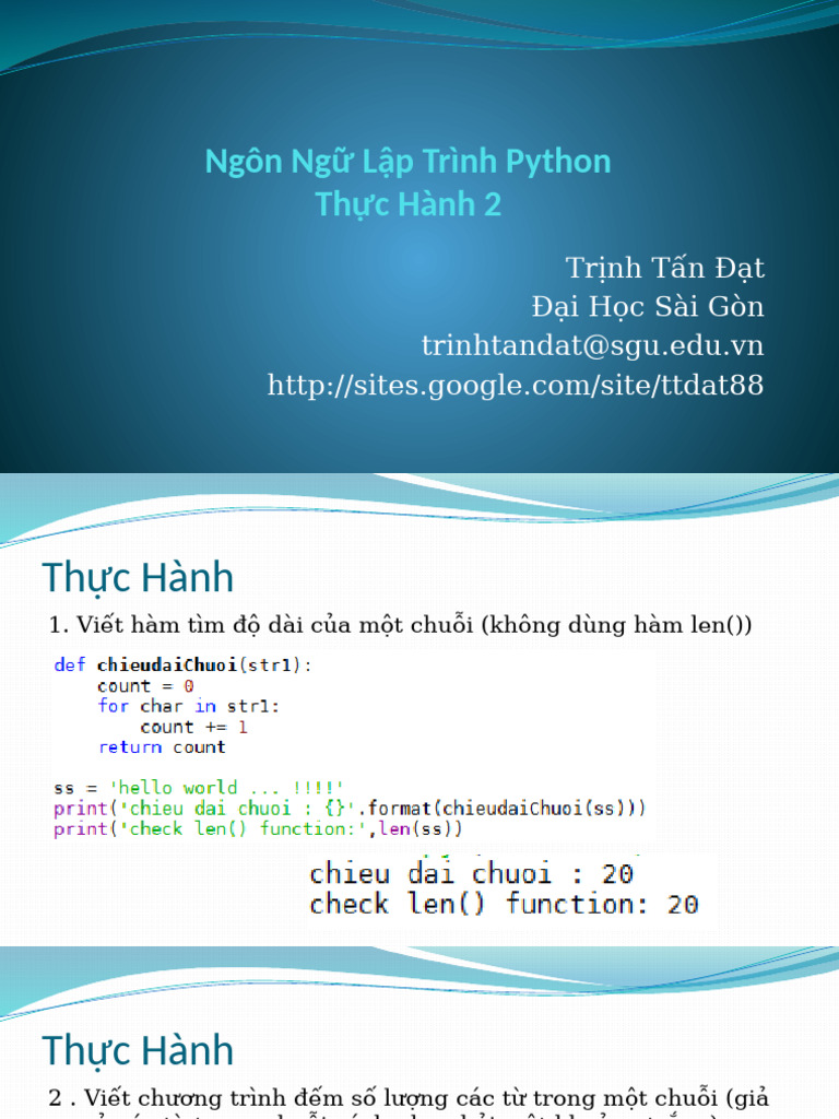 Python ThucHanh 2 | PDF