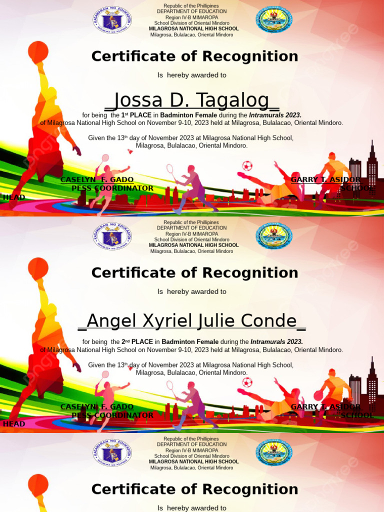 Certificate Intrams | PDF