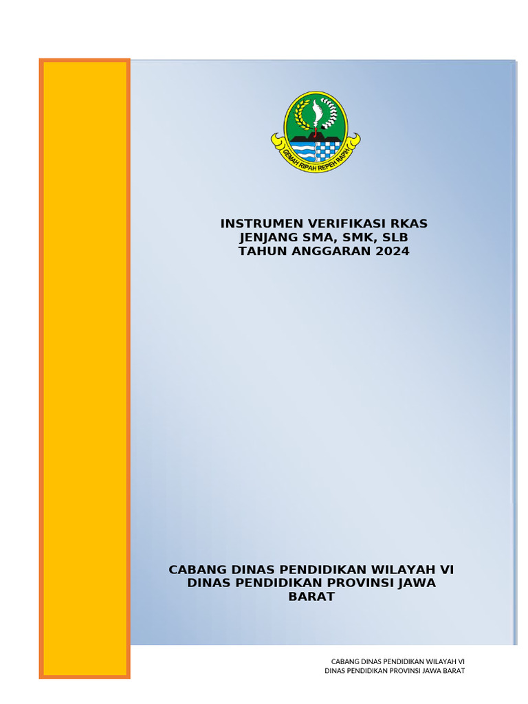 Instrumen Verifikasi Dokumen RKAS SMA - SMK - SLB 2023 | PDF