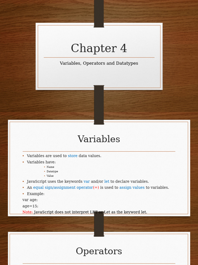Chapter 4 | PDF | Variable (Computer Science) | Java Script