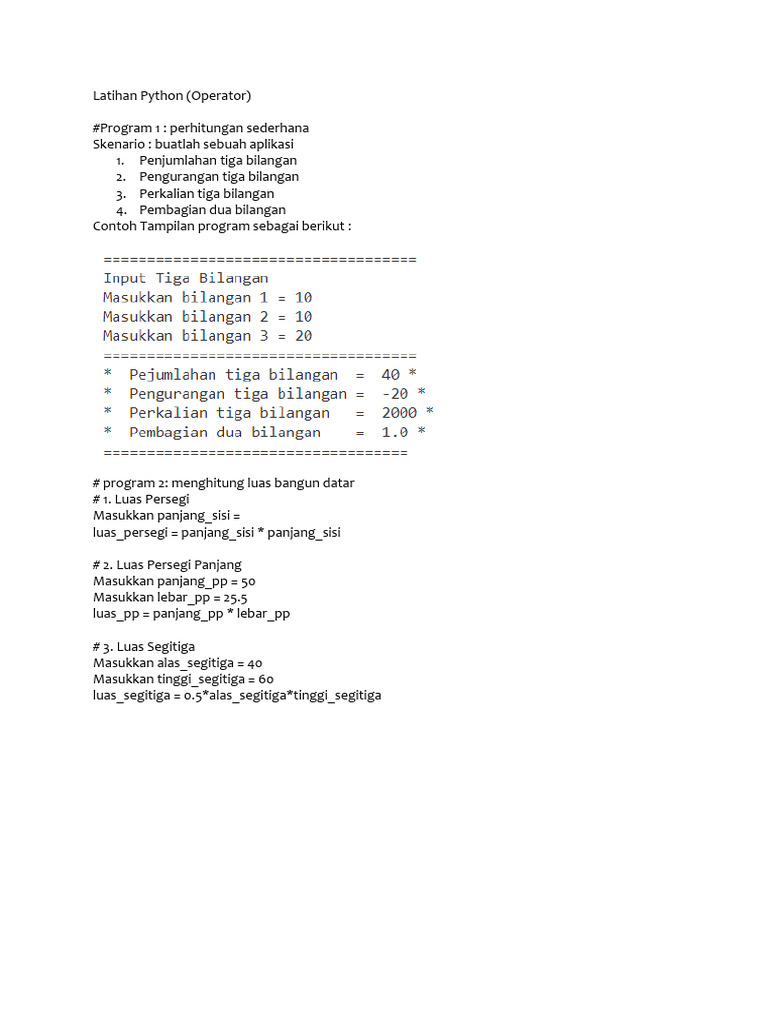 Latihan Python | PDF