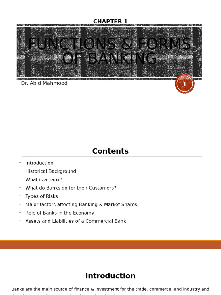 Banking Functions and Forms Explained | PDF | Financial Risk | Banks