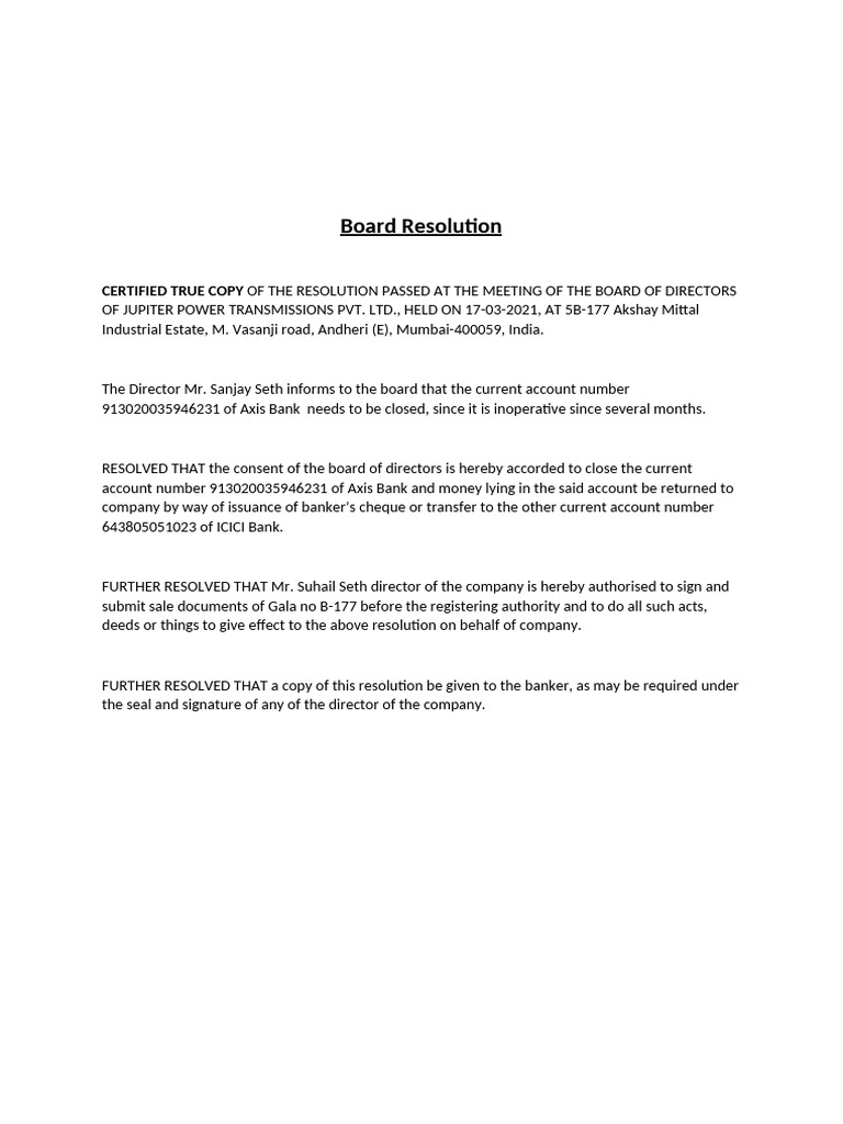 Board Resolutions | PDF | Debit Card | Banks