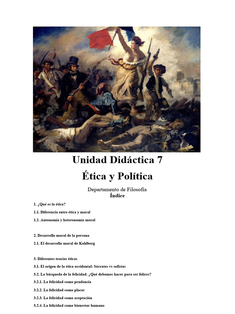 Unidad 7. Etica y Politica | PDF | Virtud | Moralidad
