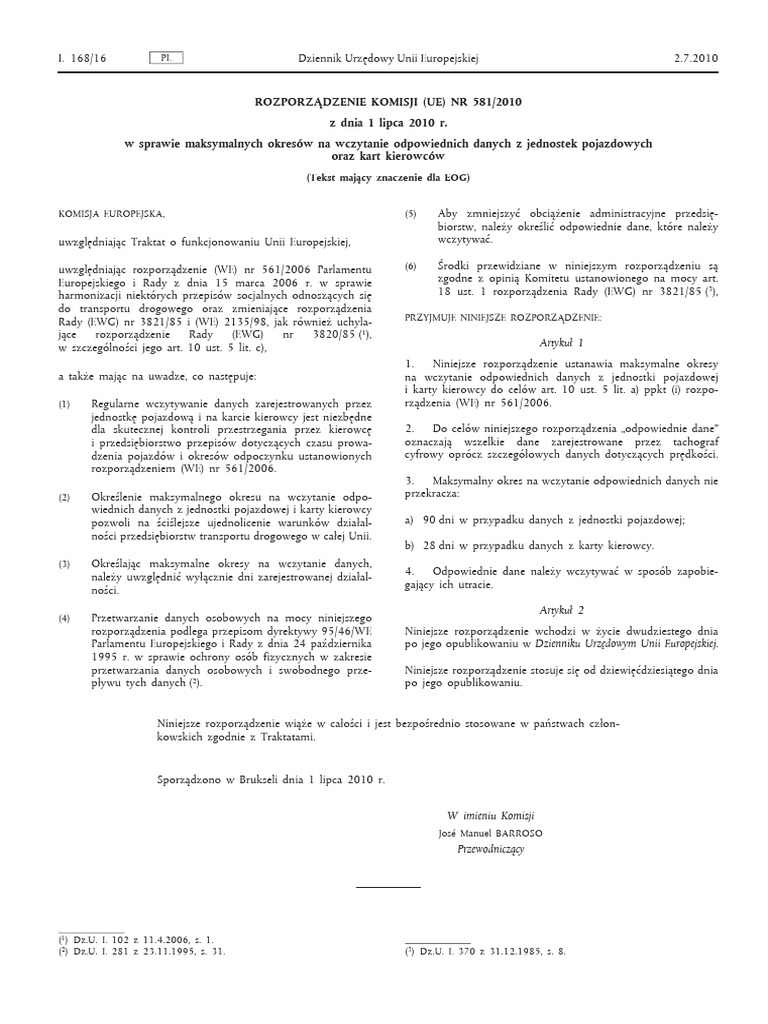 pobieranie danych rozp. UE | PDF