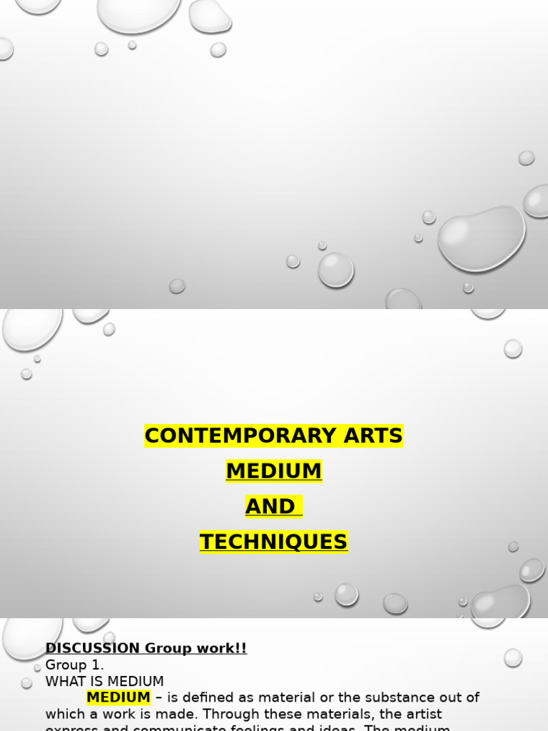 Contemporary Art Mediums And Techniques Pdf Printmaking Paintings