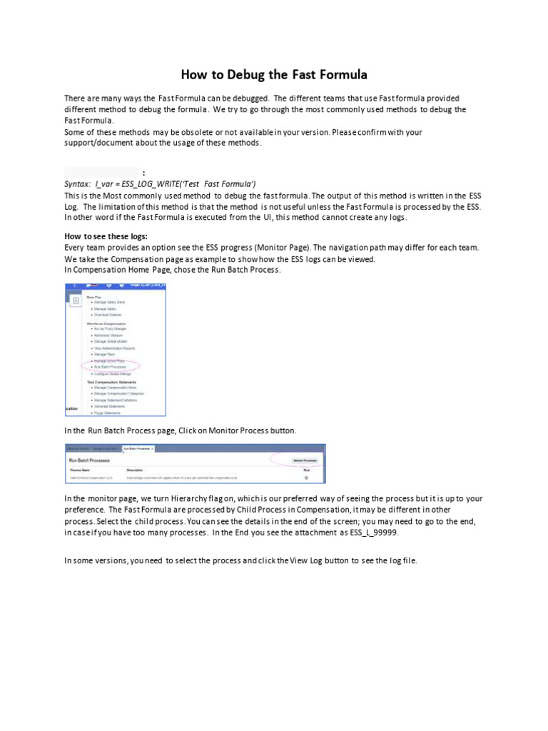 how_to_debug_a_fastformula | PDF | Computer Science | Software Development