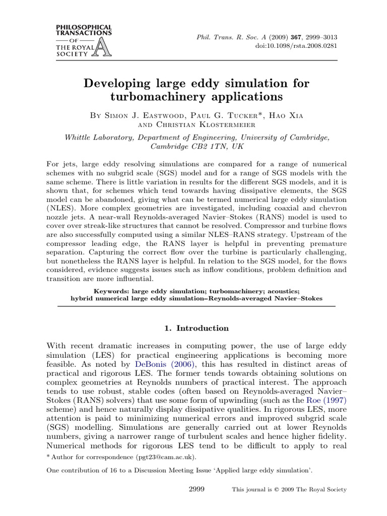 Doi 10.1098 Rsta.2008.0281 | PDF | Classical Mechanics | Applied And Interdisciplinary Physics