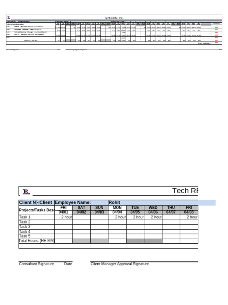 Sample - TimeSheet Feb 24 | PDF