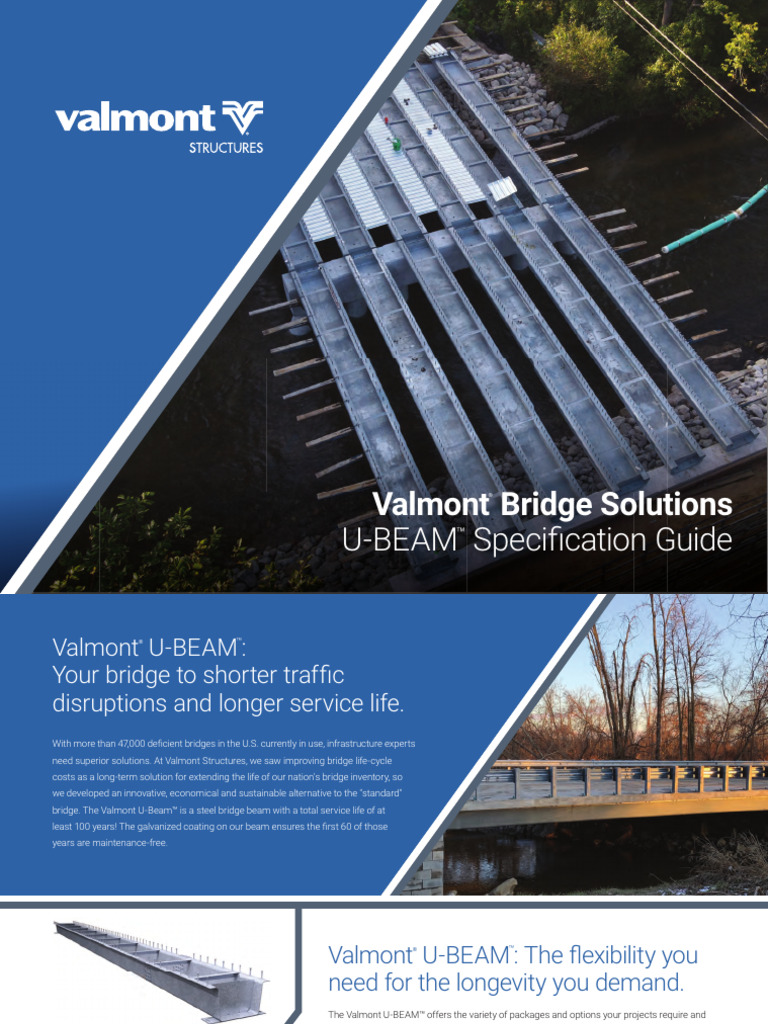 Valmont Bridge U Beam Specification Guide and Catalog - Valmont Bridge ...