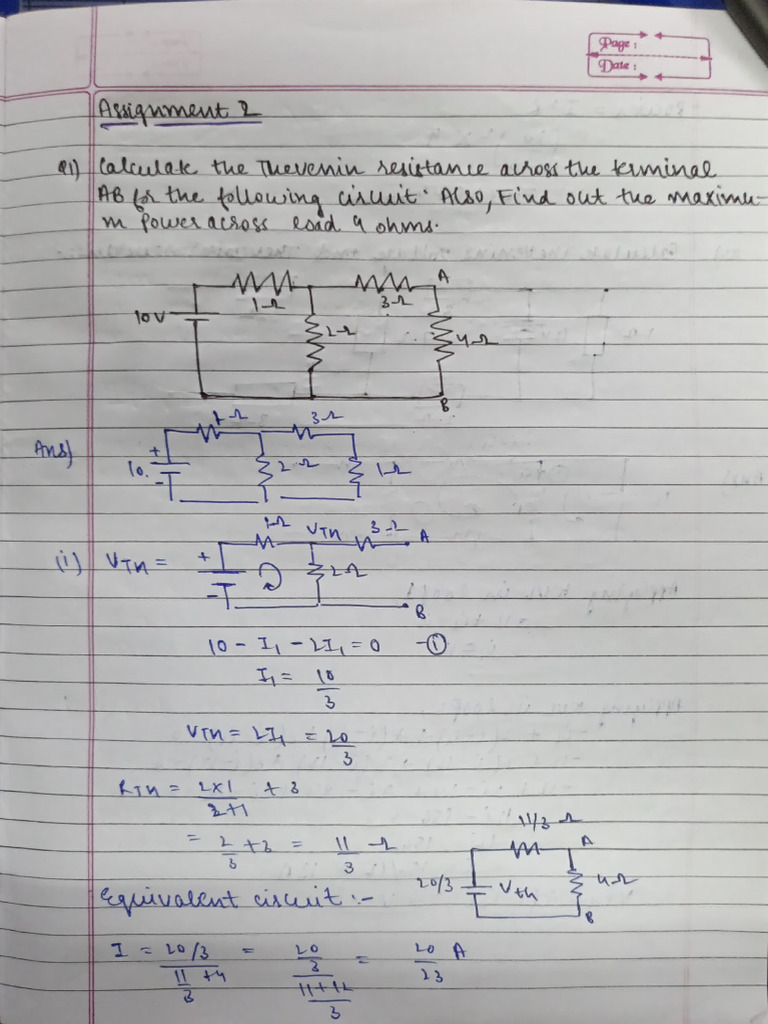 Electrical Science Assignment 2 | PDF