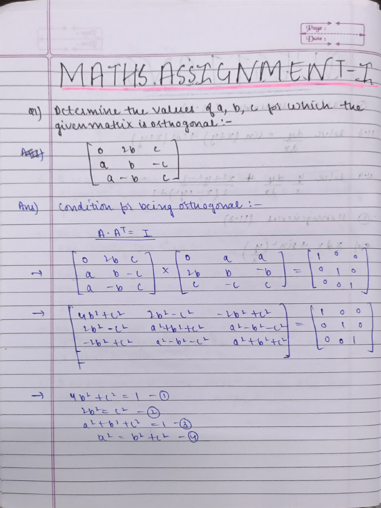 Maths Assignment 1 | PDF