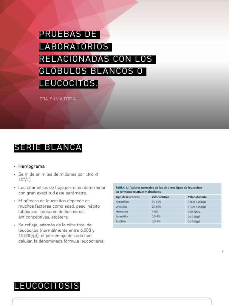 Glóbulos Blancos | PDF | Leucocito | Hematología