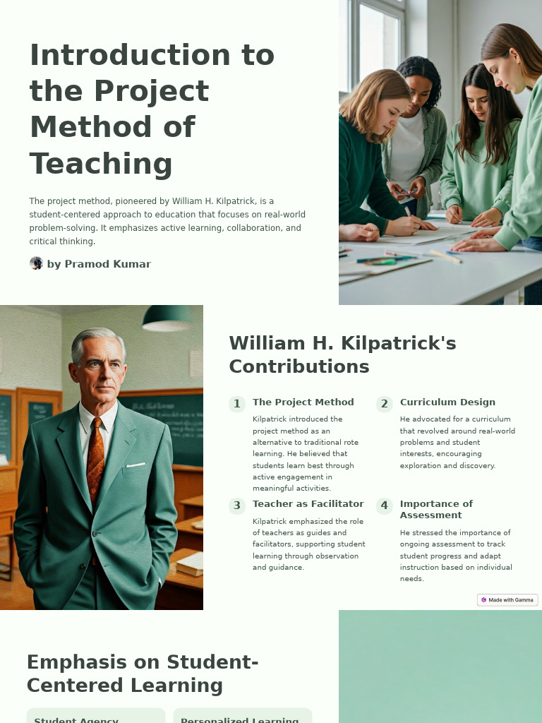 Introduction To The Project Method of Teaching | PDF | Learning ...
