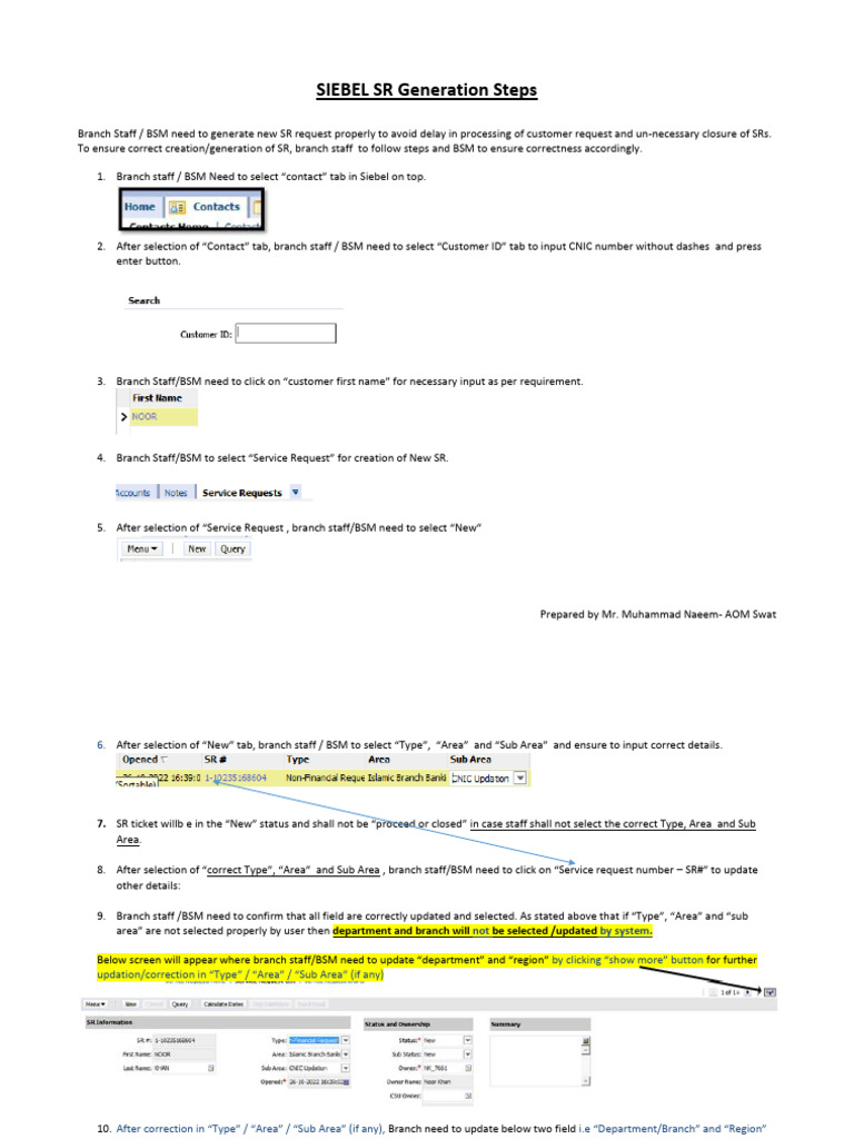 SIEBEL SR Generation Steps | PDF | Software | Computing
