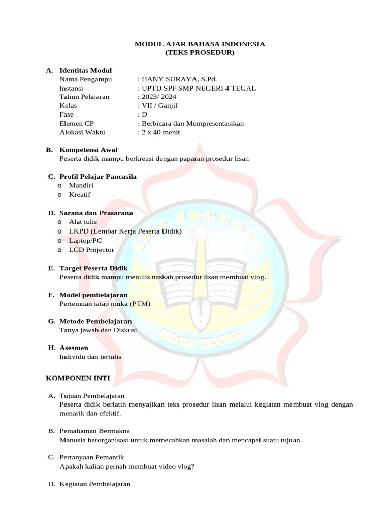 MODUL Bab 3 Tujuan 9b | PDF