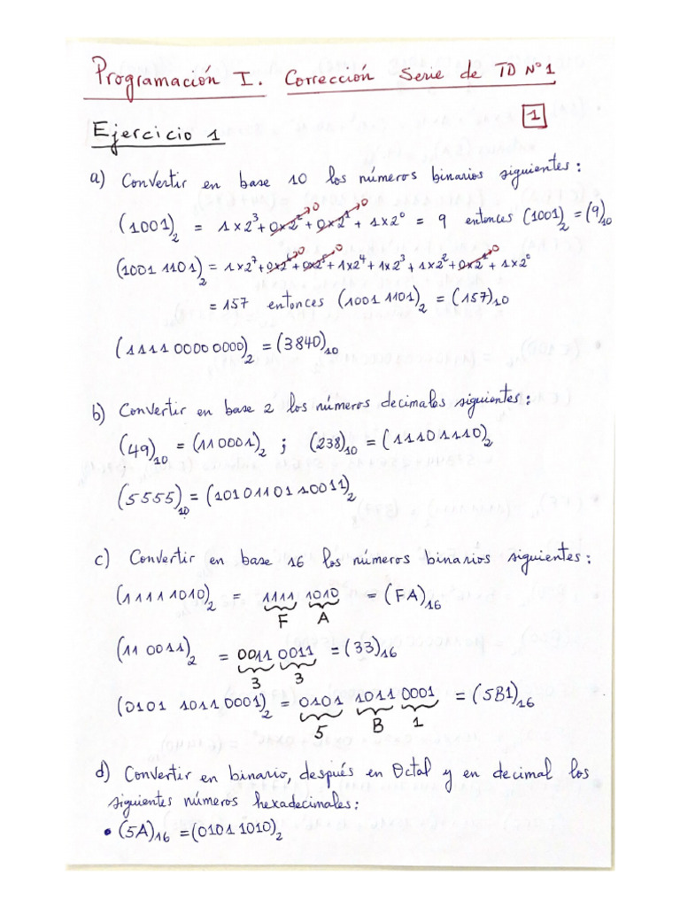 CORRECCION TD1 | PDF