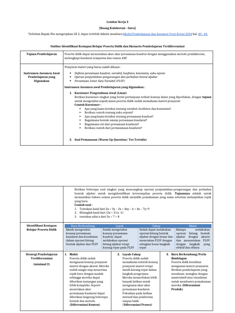 Lembar Kerja 2 - Nevi Lestari Utami - SMP Al Madinah | PDF
