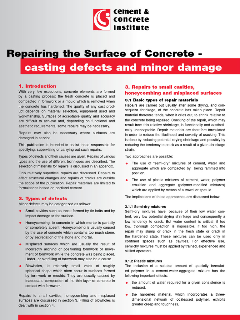 Repair | PDF | Concrete | Sand
