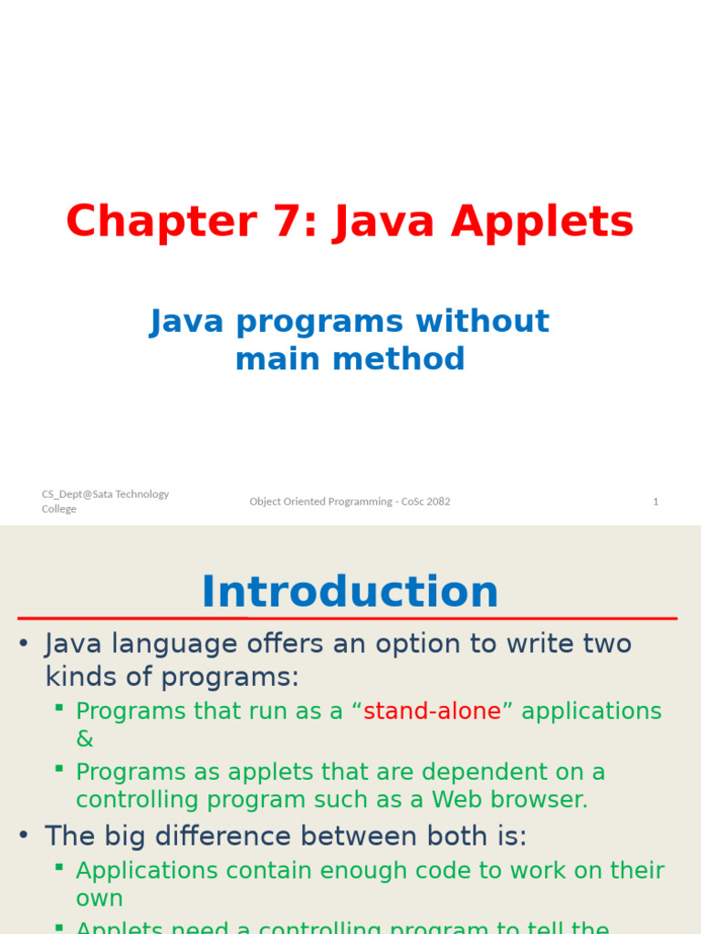 Chapter 6 Java Applets | PDF | Java (Programming Language ... Chapter 6 Java Applets | PDF | Java (Programming Language ...