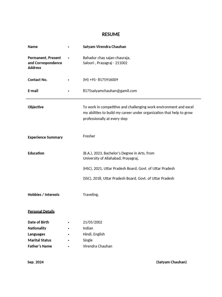 Satyam Resume2 | PDF