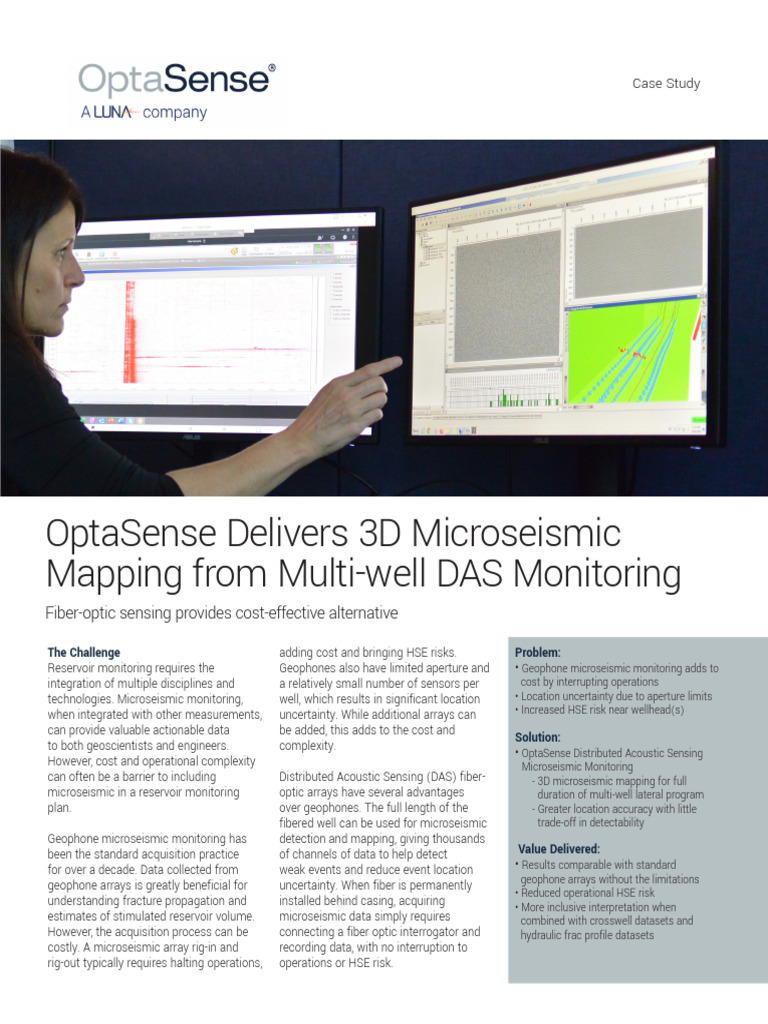 CASE STUDY Microseismic Dec2020 | PDF | Optical Fiber