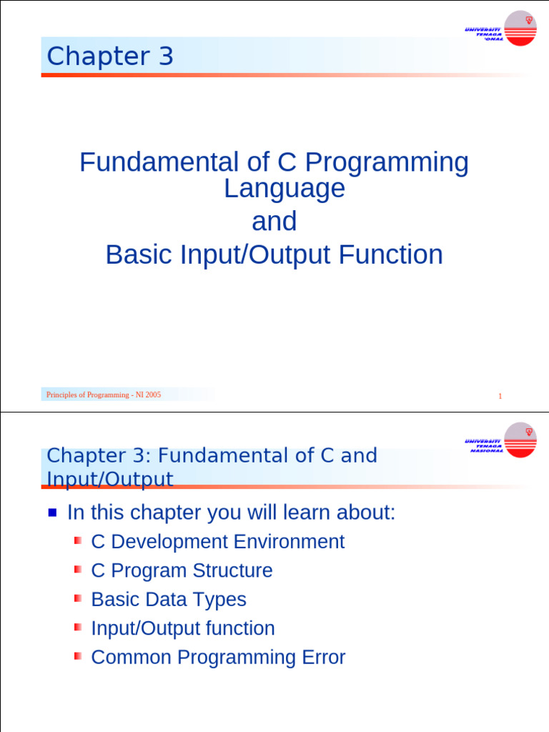 C Programming Basics and I/O Functions | PDF | Computer Program ...