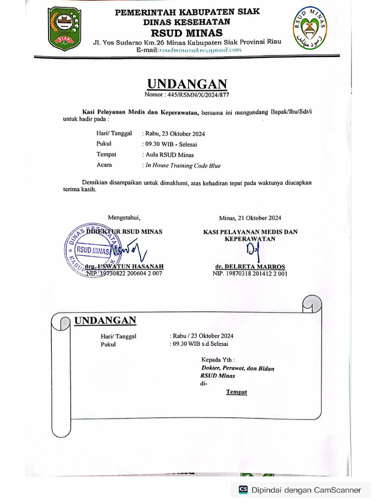 Undangan Code Blue | PDF