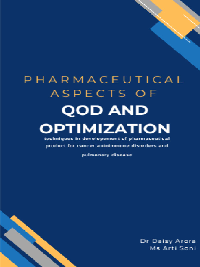 Pharmaceutical Aspects of QBD 21 Sept FINAL PROOF ASH | PDF ...